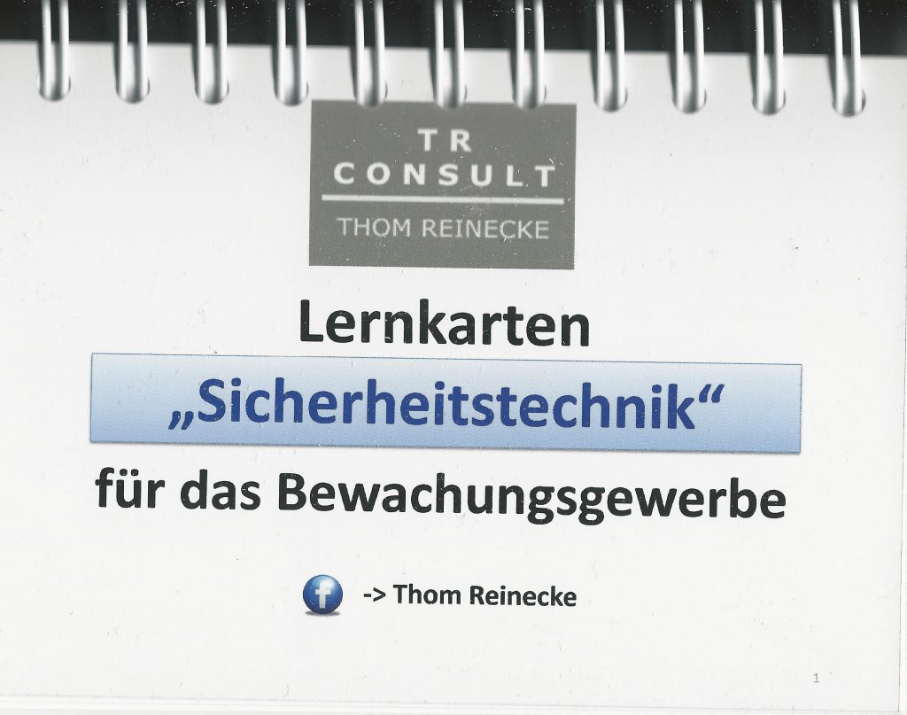 Lernkarten "Sicherheitstechnik" – TR Consult _-_ Security Lernkarten