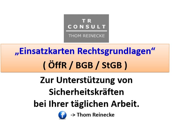 Einsatzkarten - Rechtsgrundlagen – TR Consult _-_ Security Lernkarten